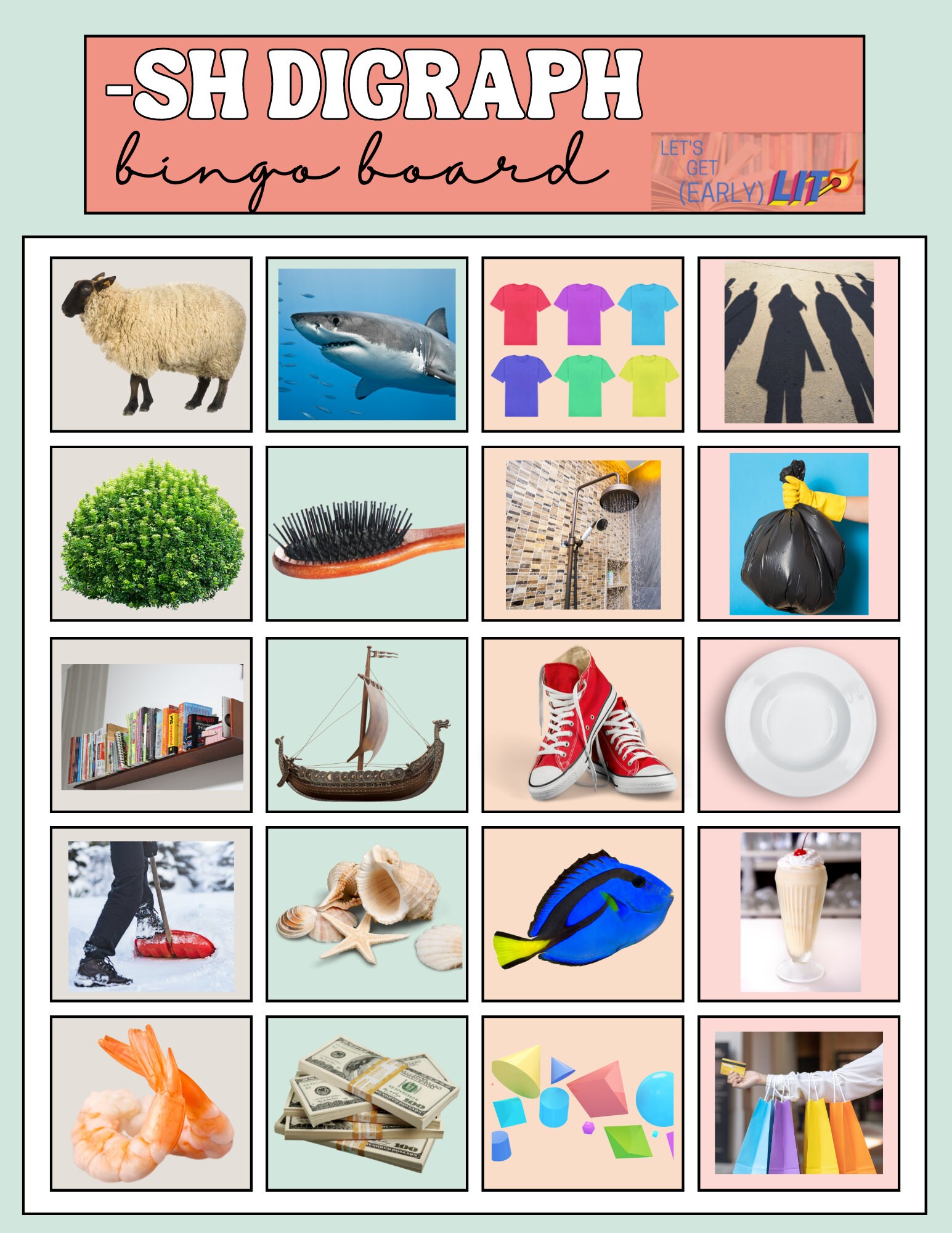 Consonant Digraph BINGO Cards - Etsy