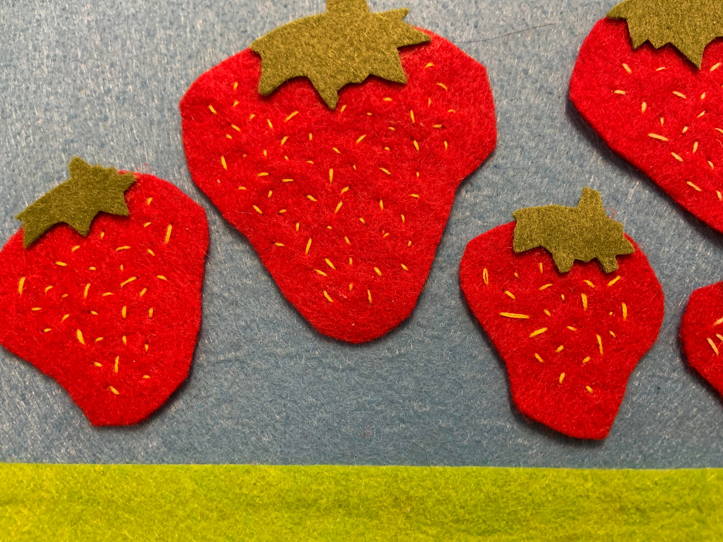 Five Little Strawberries Flannel Story Set - Etsy