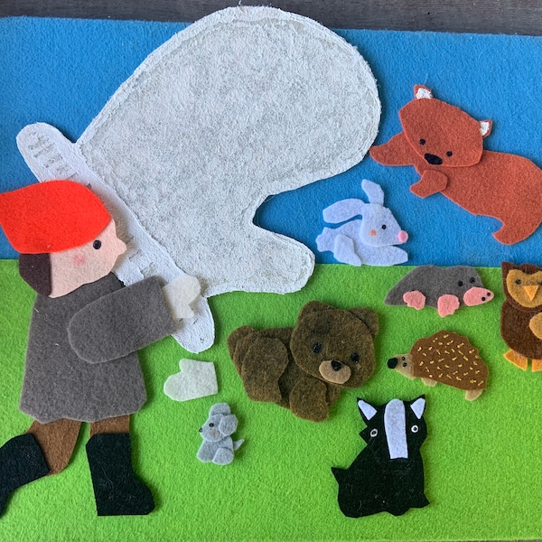 The Mitten Felt Story - Etsy
