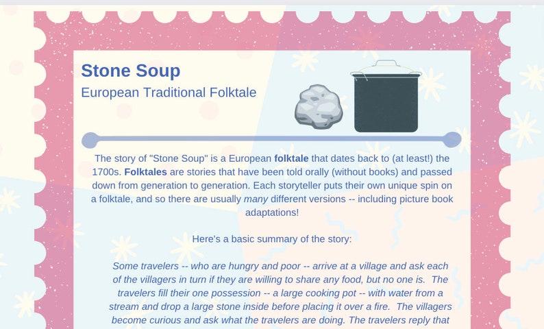 Stone Soup Story Re-telling Flannelboard Set - Etsy