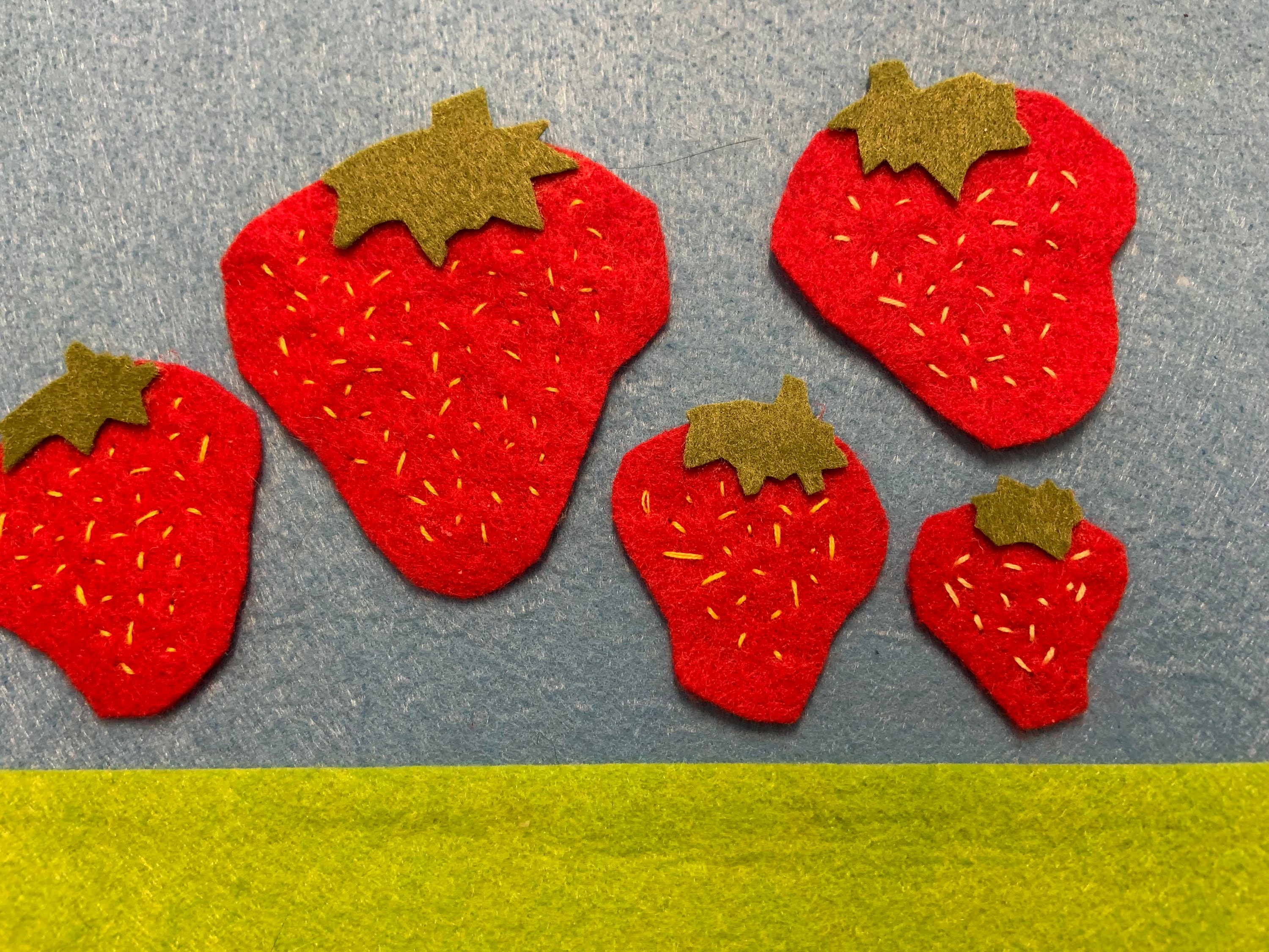 Five Little Strawberries Flannel Story Set - Etsy