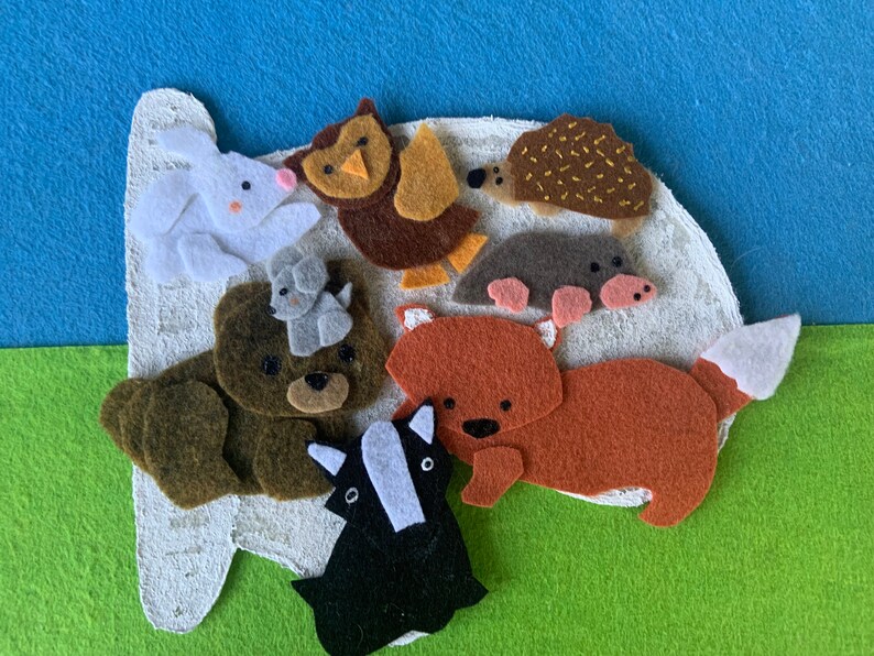 The Mitten Story Re-telling Flannelboard Set - Etsy