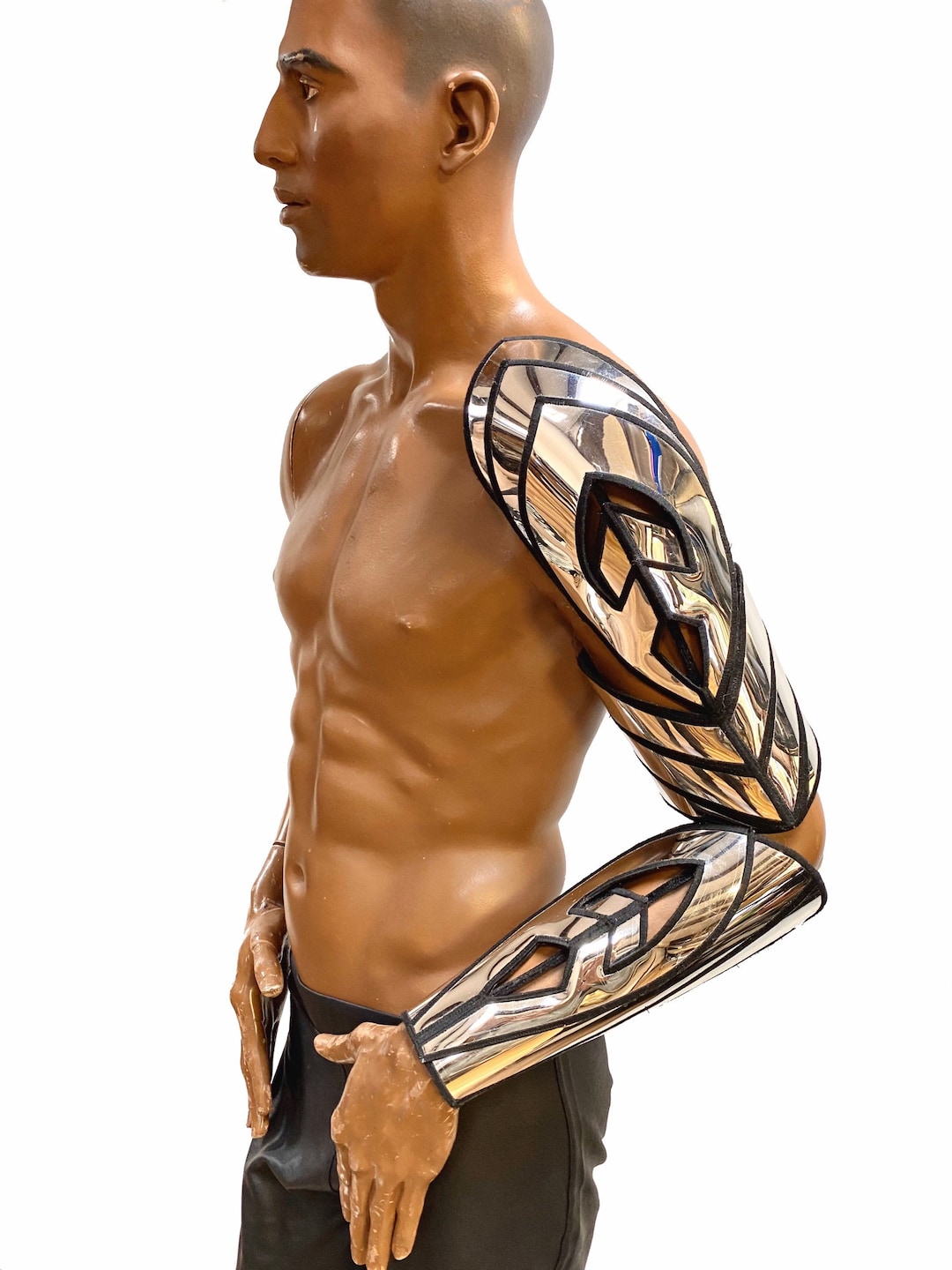 Robotic Shoulder Armor: Mirror PVC Cyborg Arm Costume - Etsy