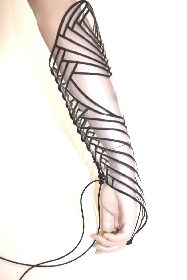 Gold PVC Fingerless Gloves, Sci-fi Arm Cuffs, Cyberpunk Gauntlets - Etsy