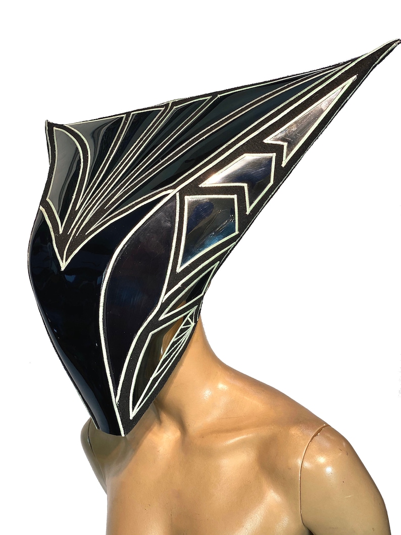 Mantis helmet Glow in the dark Alien cyborg mask a headpiece | Etsy