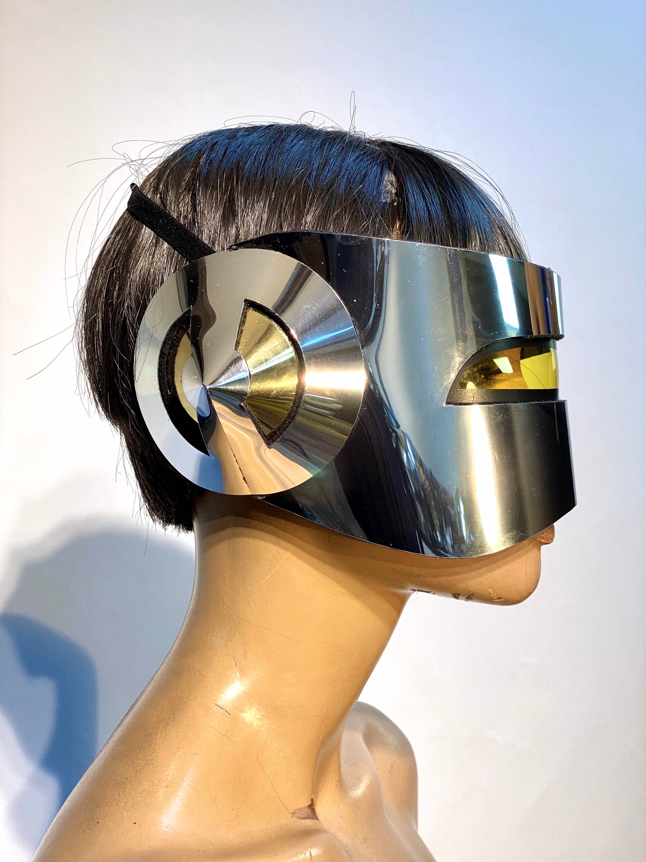 Chrome Monoblock Cyclops Robot Goggles, Sci-fi Headpiece - Etsy UK