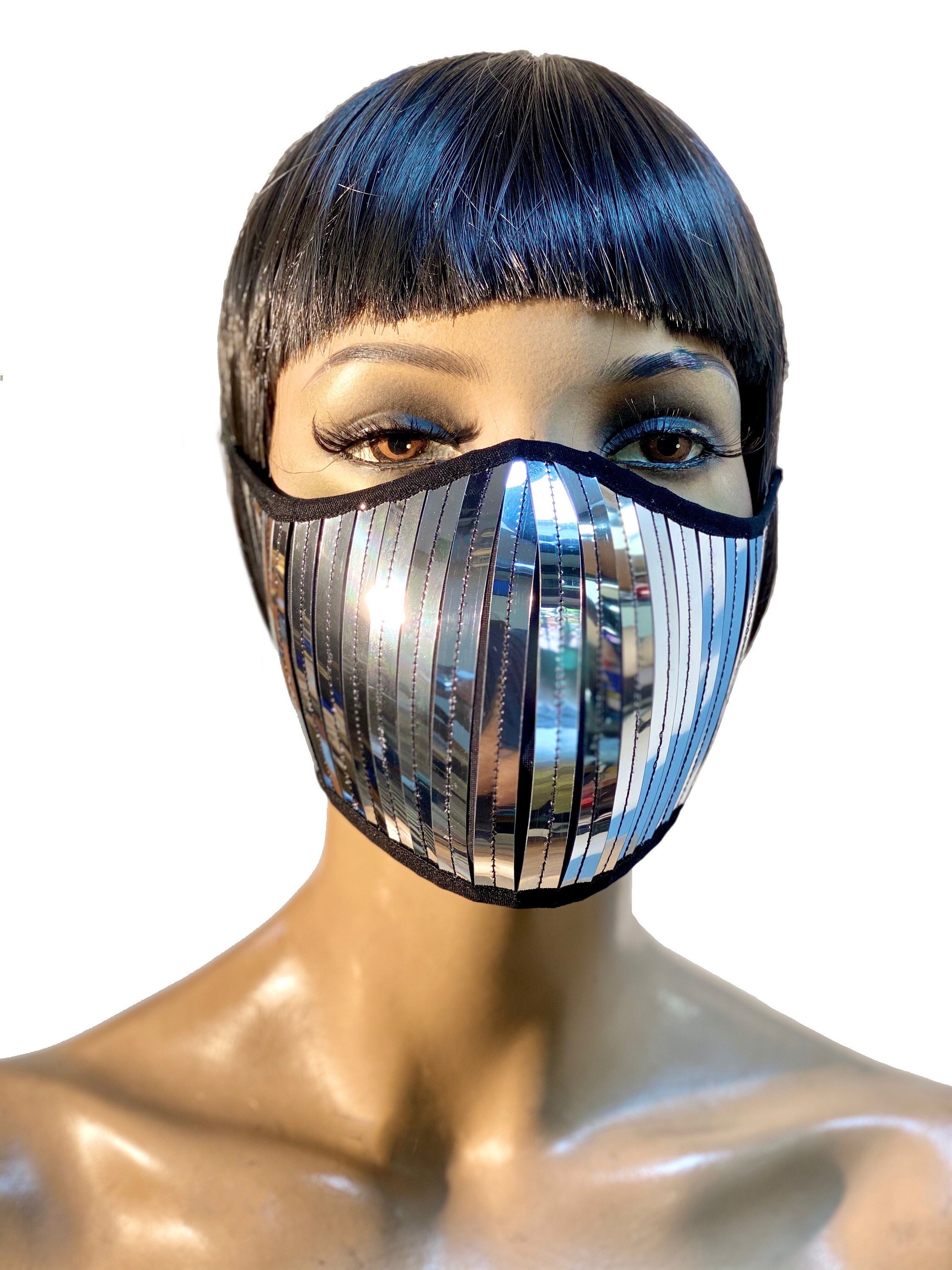 Futuristic Chrome Face Mask Mouth Maskscifi Muzzle Metallic - Etsy Canada