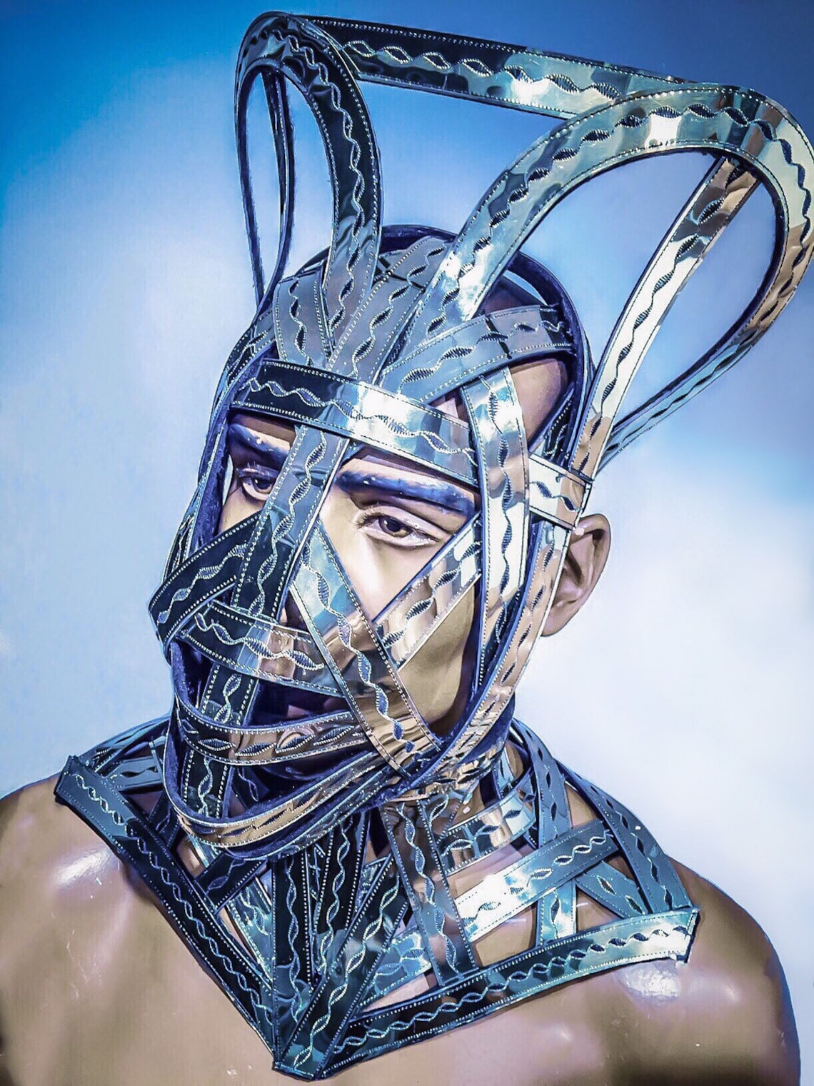 Meccano Gold Cage Mask Helmet Modern Warrior Helmet Scifi - Etsy