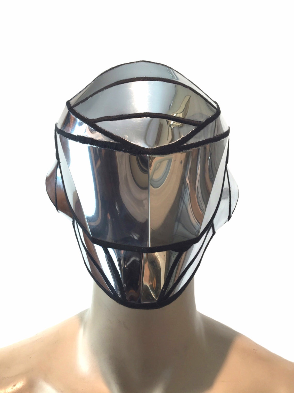 Futuristic Inspired Cyborg Mask Helmet Headpiece Robot Armour Robo Cop ...