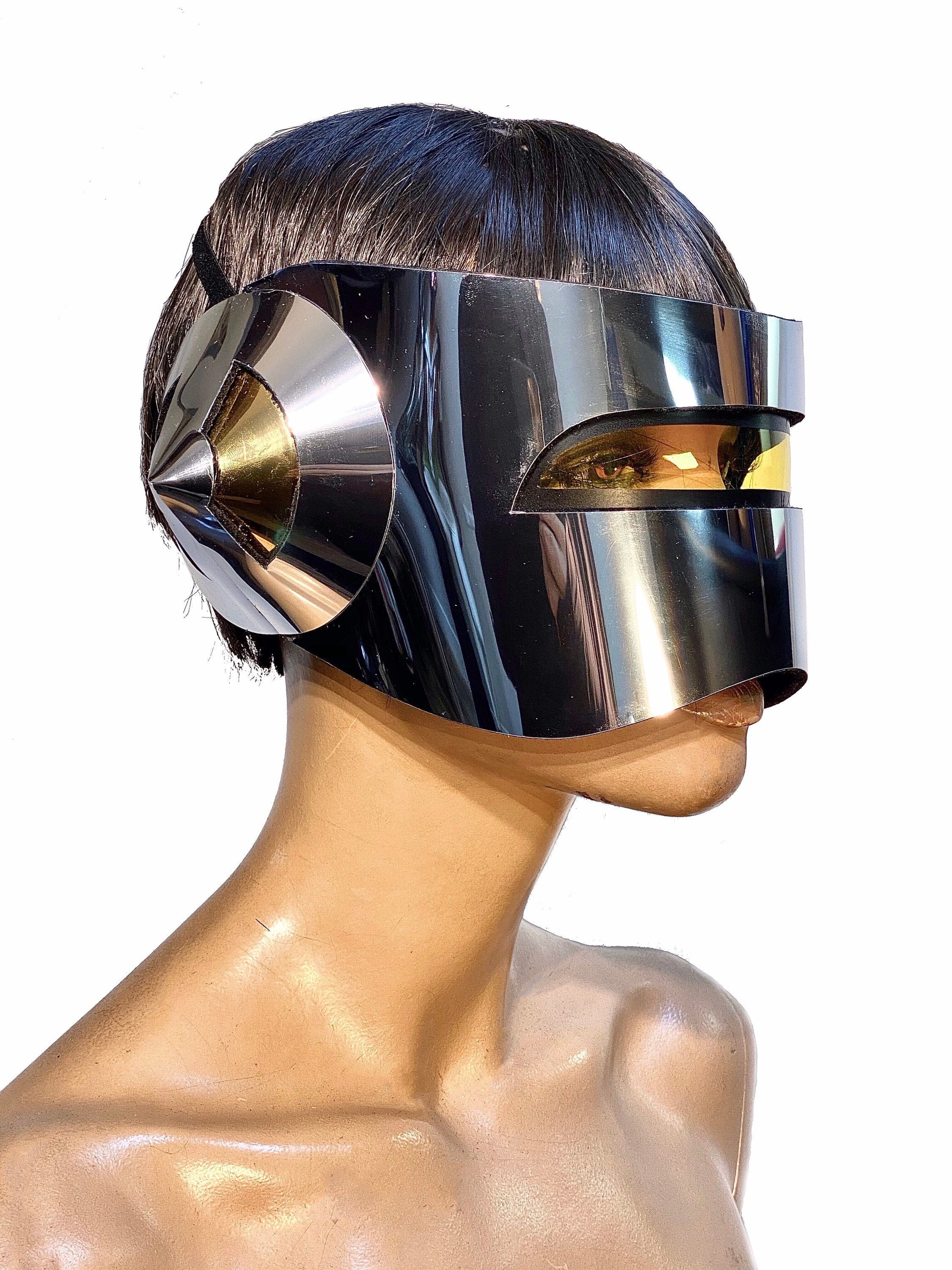 Chrome Monoblock Cyclops Robot Goggles, Sci-fi Headpiece - Etsy UK