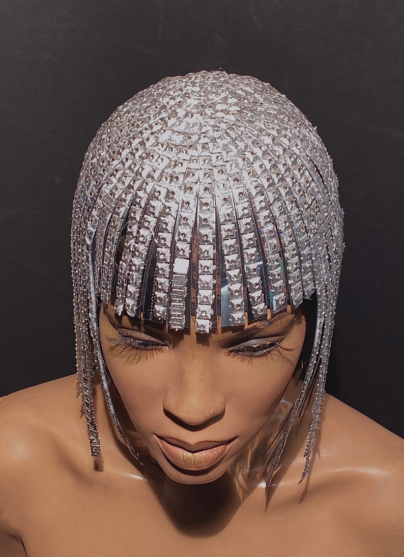 Diamond Silver WIG cleopatra Metallic Wig Hairdress Egyptian - Etsy
