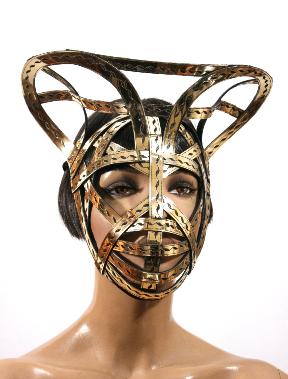 Meccano Gold Cage Mask Helmet Modern Warrior Helmet Scifi - Etsy