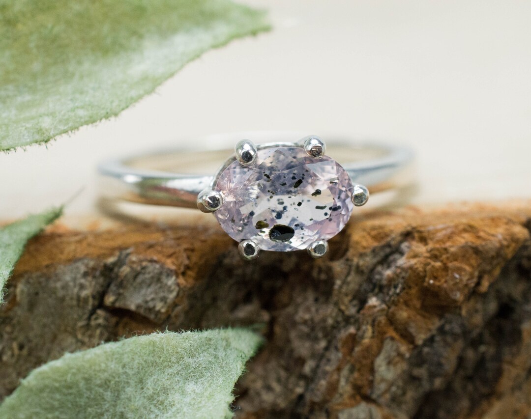 Rose Quartz Ring; Natural Untreated Tanzania Diopside Quartz; 0.990cts ...