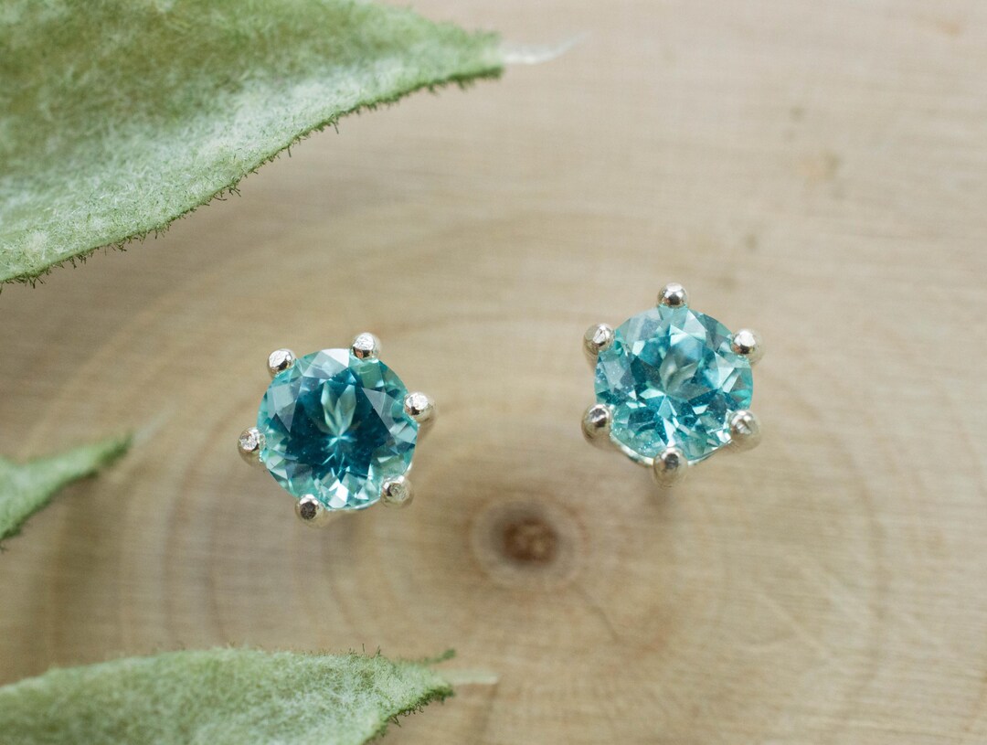Blue Apatite Earrings; Natural Untreated Brazilian Apatite; 1.000cts - Etsy