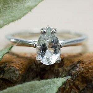 Goshenite Ring Genuine Untreated Mozambique Platinum Beryl 0.680cts - Etsy