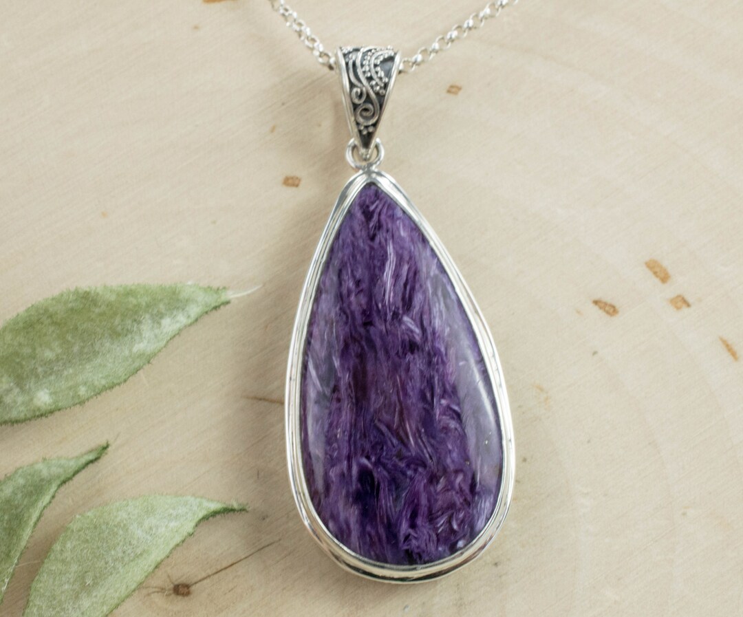 Charoite Pendant; Natural and Untreated Mined Charoite - Etsy