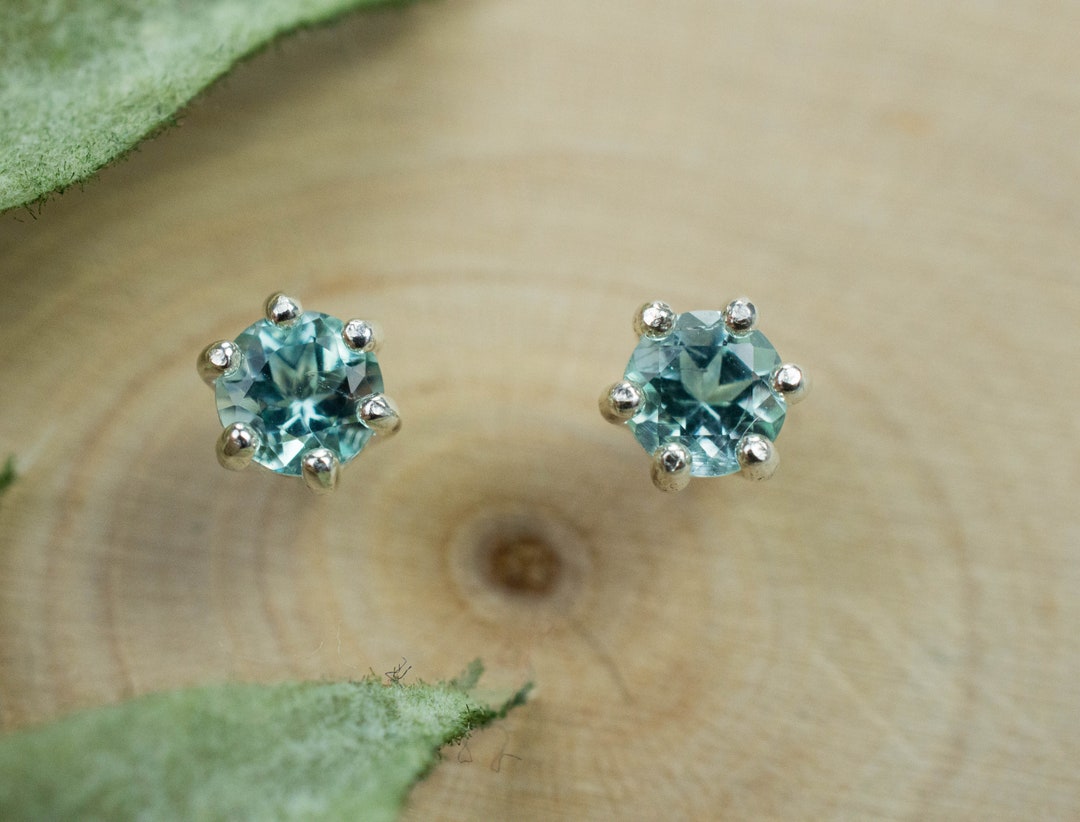 Green Beryl Earrings, Natural Untreated Nigeria Beryl 0.435cts - Etsy