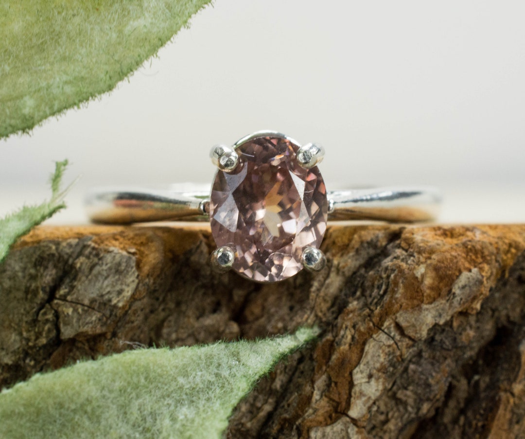 Pink Zircon Ring Genuine Untreated Tanzanian Zircon - Etsy