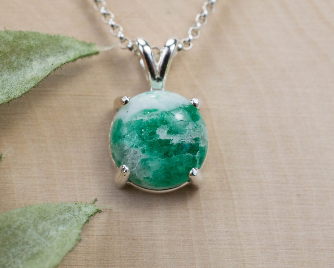 Emerald in Quartz Pendant, Genuine Untreated Brazil Emerald Quartz; 4 ...
