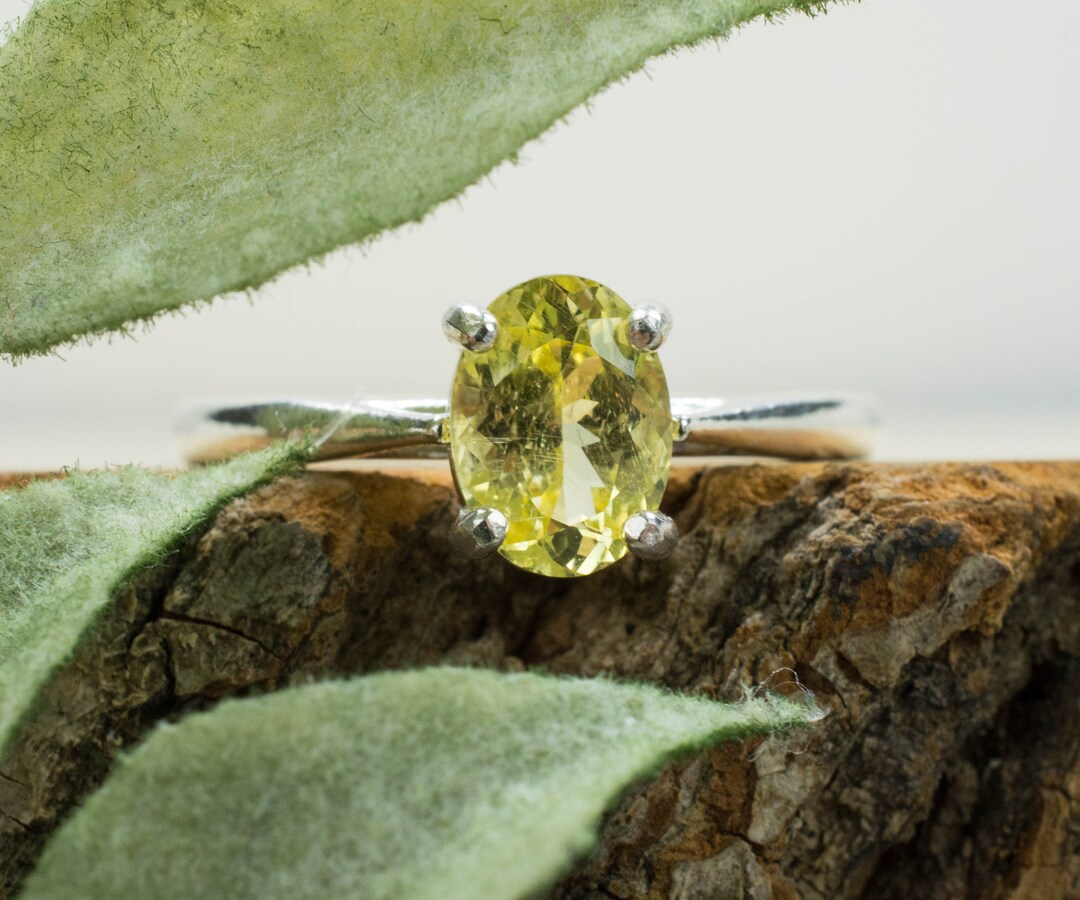Yellow Danburite Ring; Natural Untreated Tanzanian Danburite - Etsy
