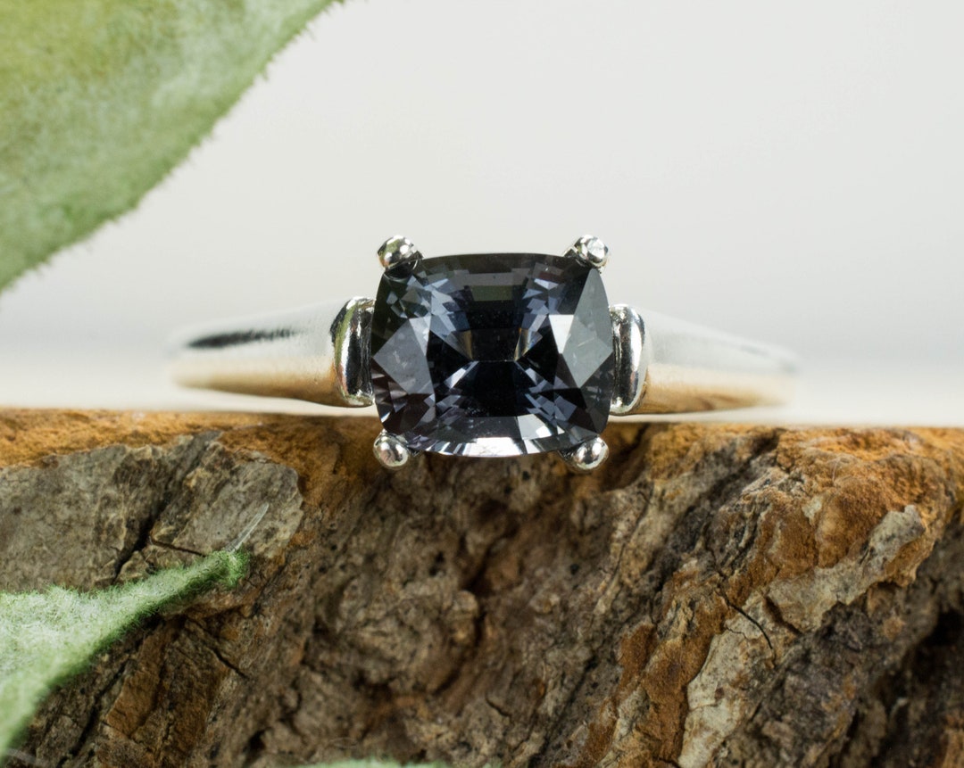 Gray Spinel Ring Genuine Untreated Burma Spinel - Etsy