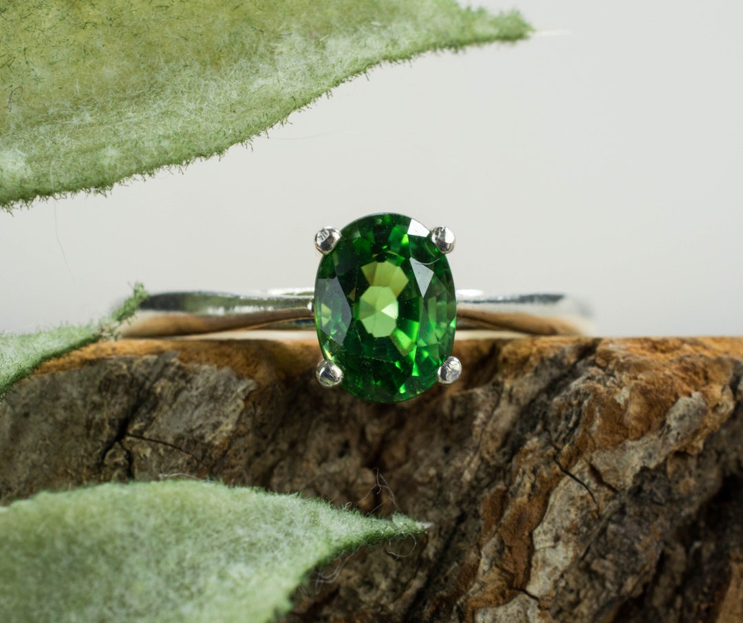 Tsavorite Garnet Ring, Genuine Untreated Kenyan Garnet - Etsy