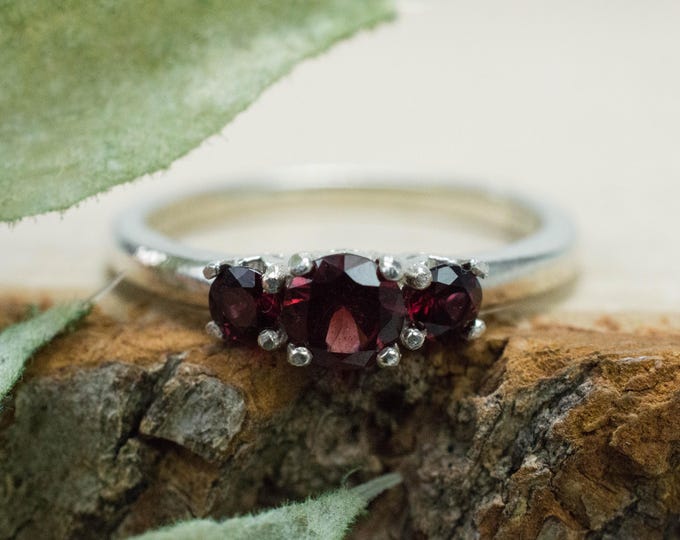 Anthill Garnet Ring; Natural Untreated Arizona Chrome Pyrope Garnet; 0 ...