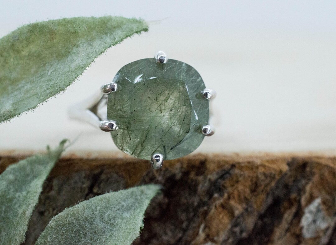 Byssolite Quartz Ring; Natural Untreated Tanzania Included Quartz; 6 ...