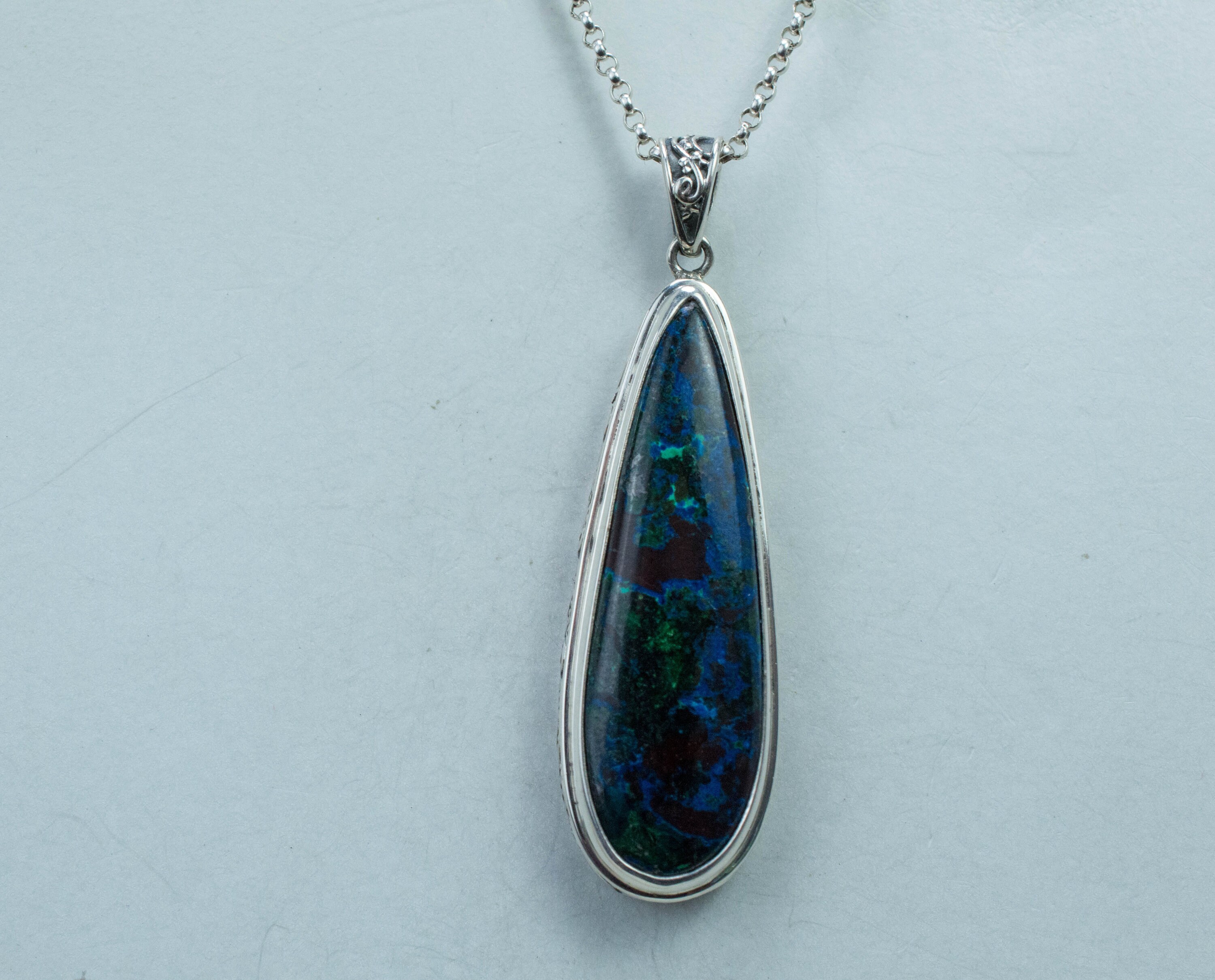 Azurite Malachite Pendant; Natural Untreated USA Azurmalachite - Etsy