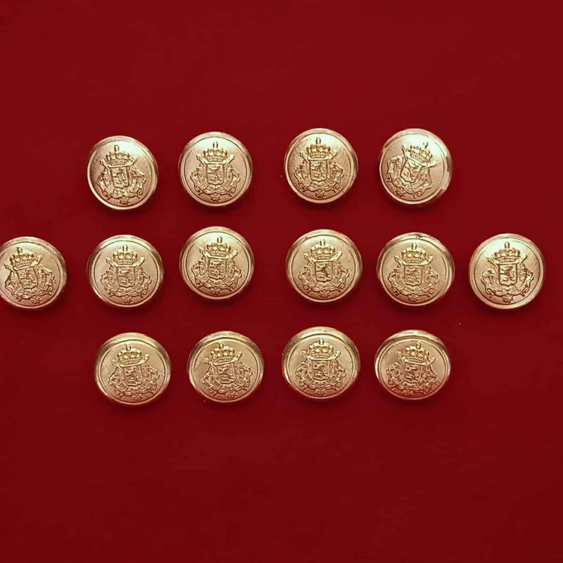 Metal Shank Crest Buttons - Etsy