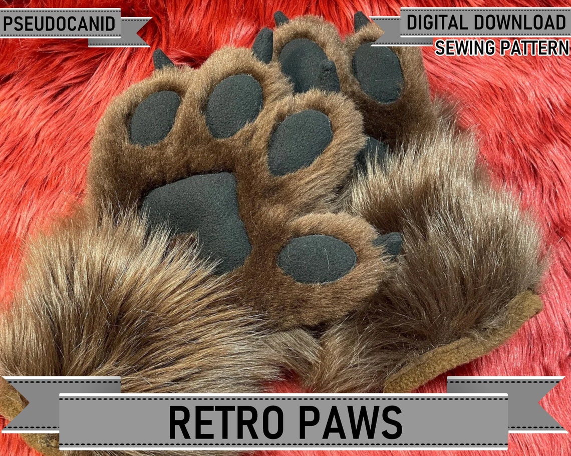 Easy Retro Hand Paw Basic/simple Pattern digital - Etsy