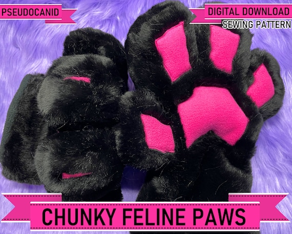 Chunky Feline Hand Paw Pattern digital Pdf/tutorial A4/ANSI - Etsy