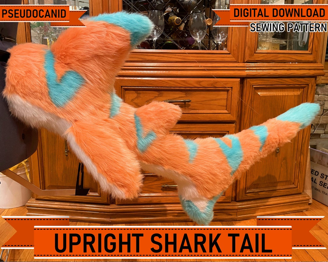 Upright Shark Fish Tail Pattern digital Pdf/tutorial, A4/ANSI Letter - Etsy
