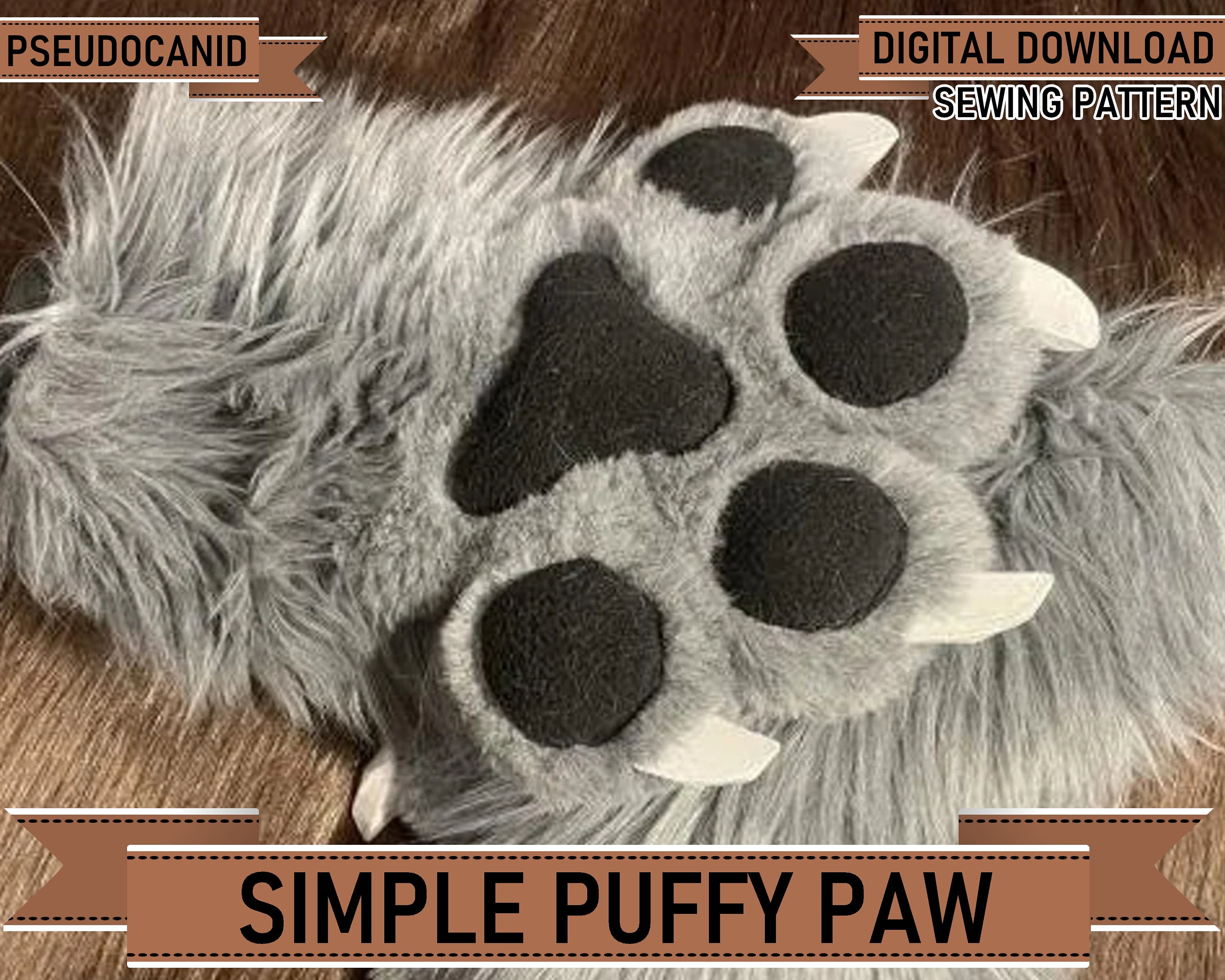 Easy Toony Puffy Hand Paw Basic/simple Pattern digital - Etsy
