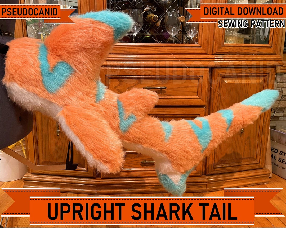 Upright Shark Fish Tail Pattern (digital Pdf/tutorial, A4/ANSI Letter ...