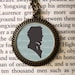 Fitzwilliam Darcy Silhouette Round Pendant - Etsy