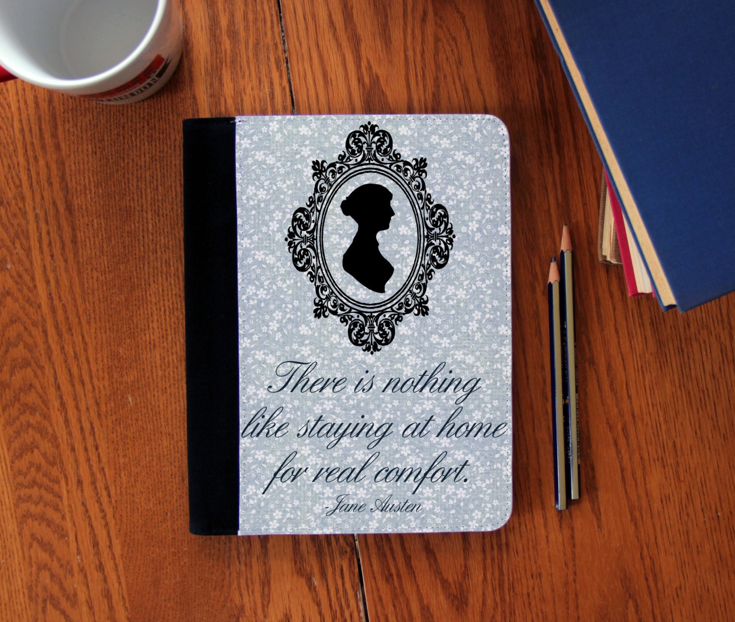 Nothing Like Staying At Home Jane Austen Quote Notebook | Etsy