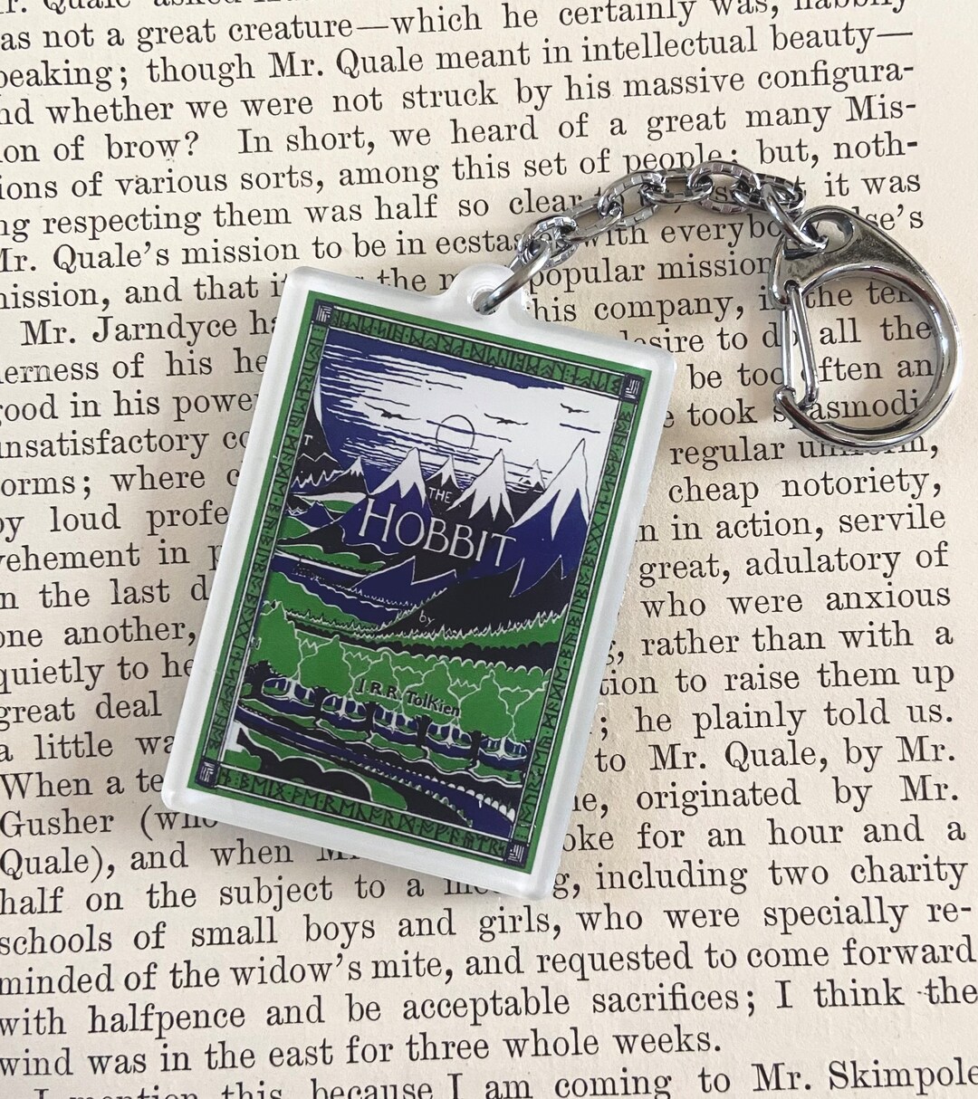 The HOBBIT Book Cover Keychain Great Gift!!! - Etsy