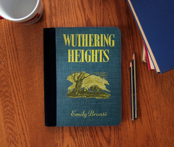Wuthering Heights Book Cover Writing Notebook Journal Suede | Etsy