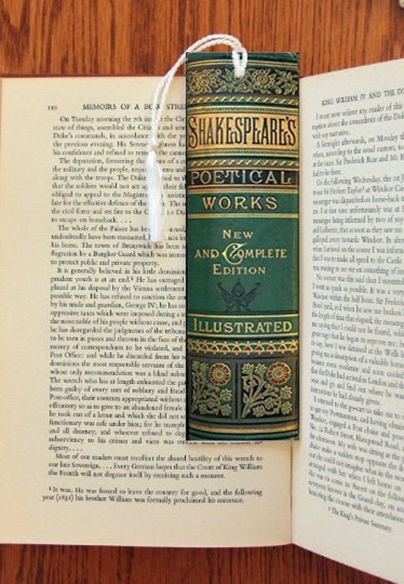 Shakespeare Works Book Spine Felt Tasseled Bookmark - Etsy