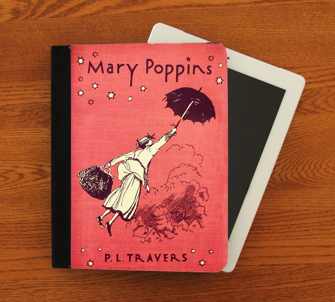 Mary Poppins Book Cover iPad 2,3,4, iPad Mini, Leather Canvas and Suede ...