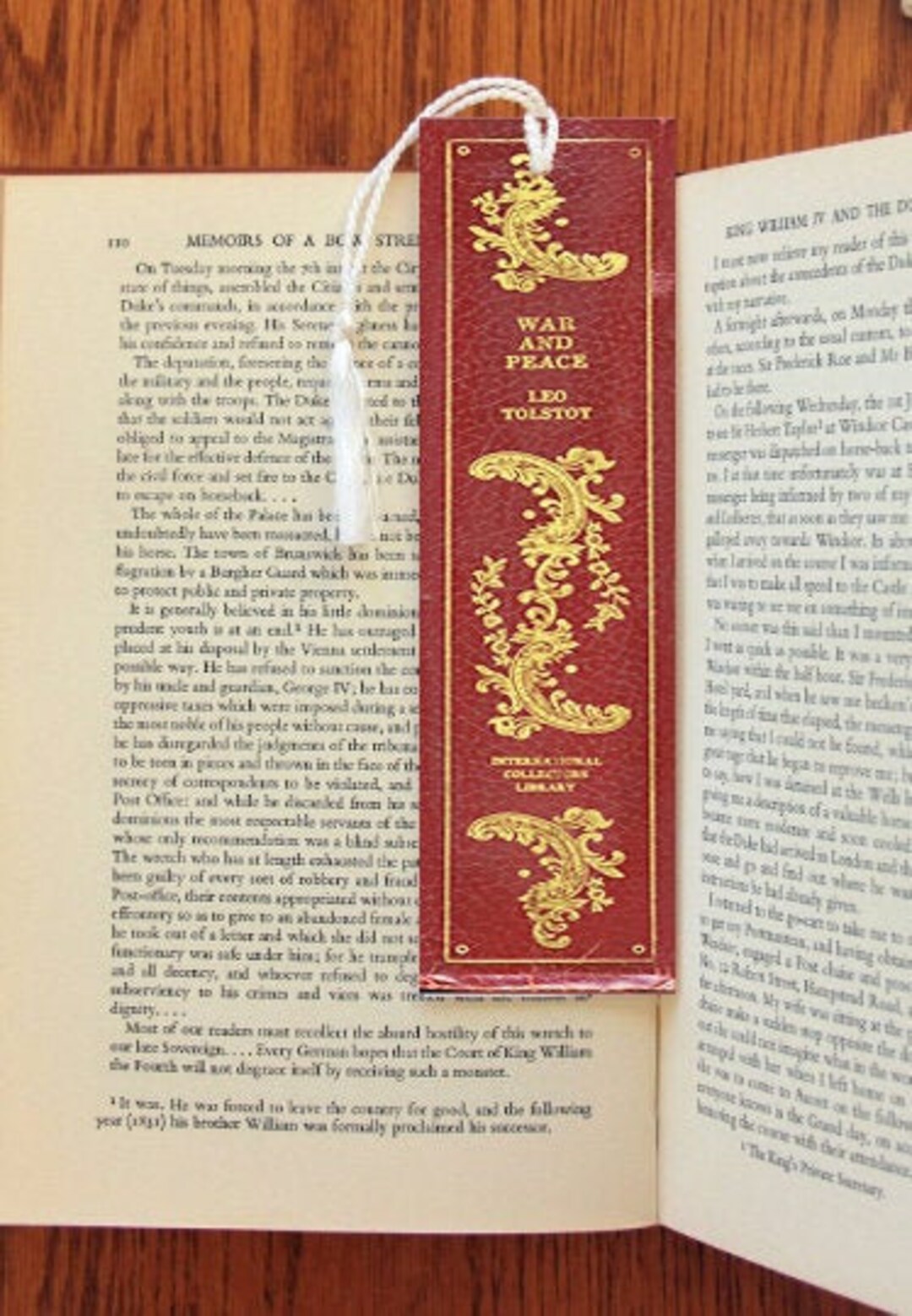 War and Peace Spine Felt Tasseled Bookmark - Etsy