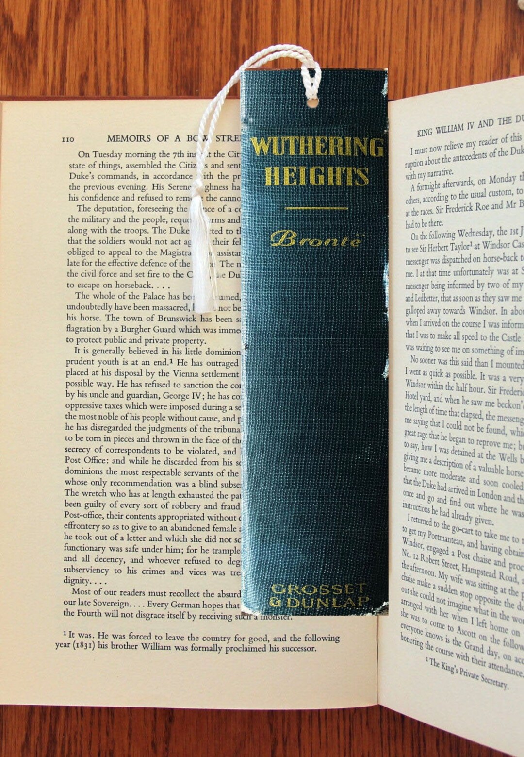 Wuthering Heights Book Spine Felt Tasseled Bookmark 2x7" Floral Book - Etsy