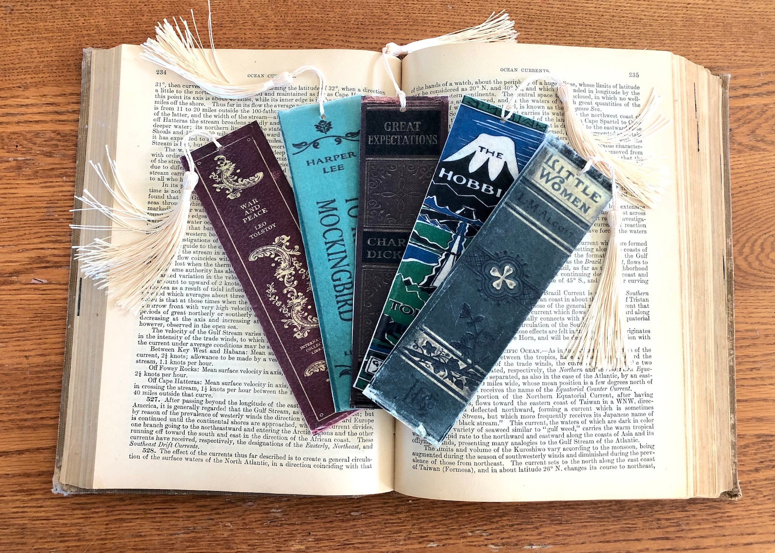 Book Spine Set of 5 Felt Bookmarks! Classic Books - Etsy