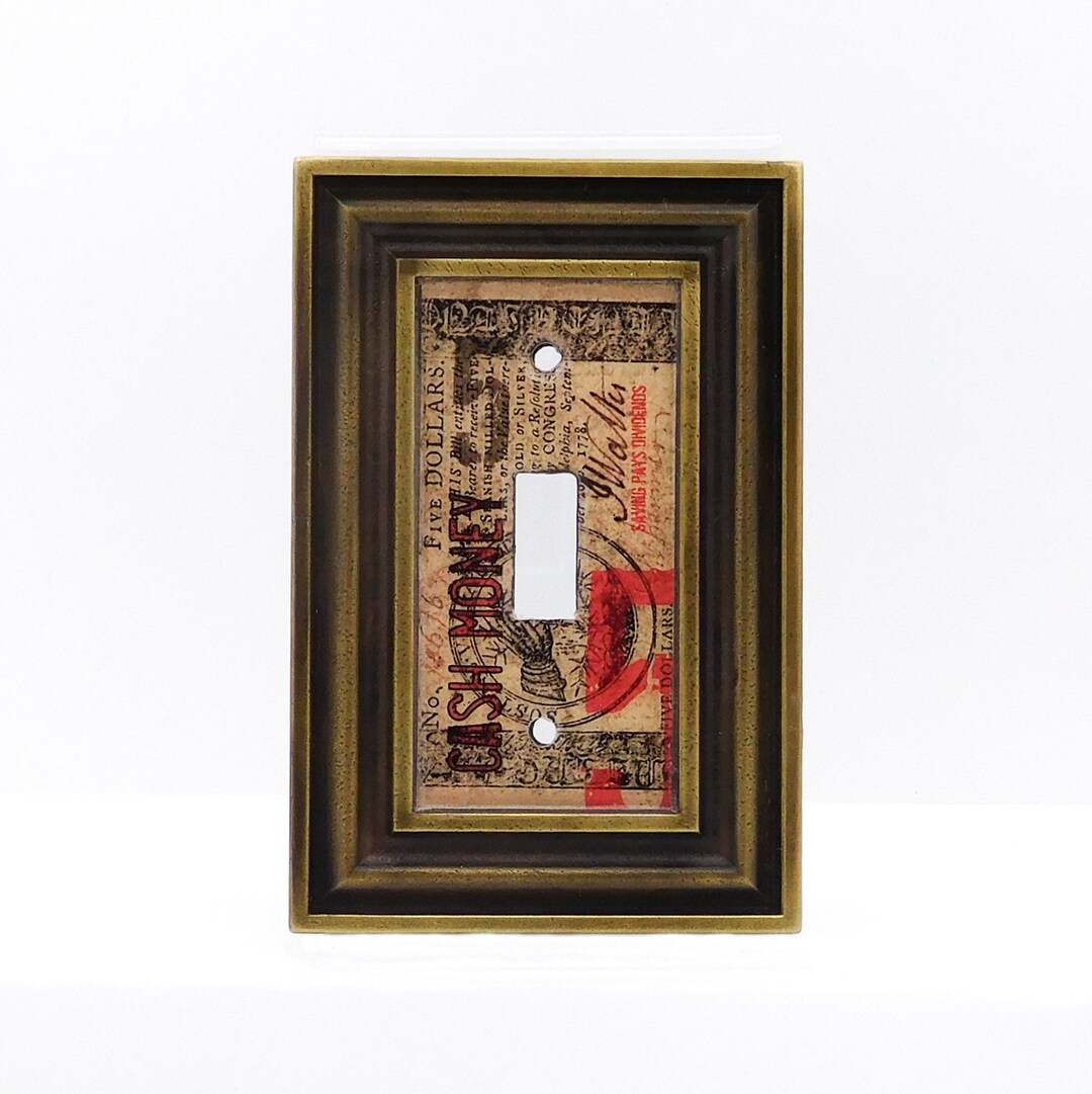 Cash Money Light Switch Cover, an Ecollage Switchplate With a Pro ...