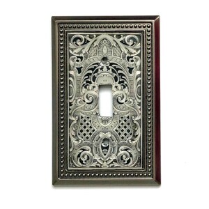 Victorian Silver Scrollwork Single Toggle Light Switch Cover - Etsy