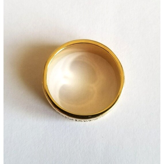 14k Gold Wedding Band Ring Custom Tree Imprint Style … - Gem