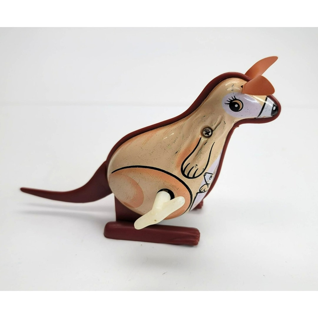 Vintage Tin and Rubber Kangaroo Wind-up Toy Hopping With Joeys Pr420 - Etsy