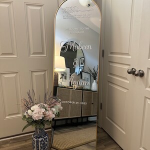 Islamic Mirror Welcome Sign *DECAL ONLY* | Muslim Wedding Sign | Modern ...