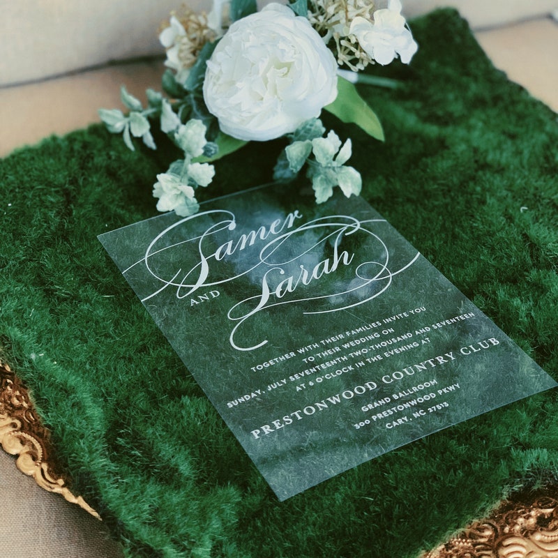 Clear Wedding Invitation - Etsy